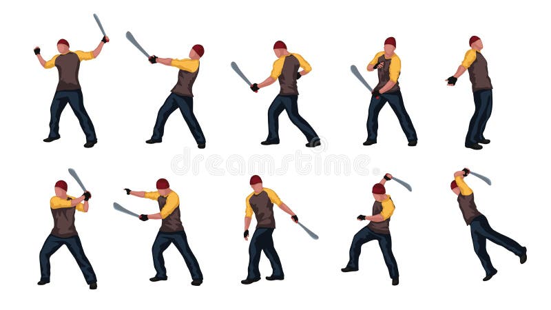 Man Machete Stock Illustrations – 1,157 Man Machete Stock Illustrations ...