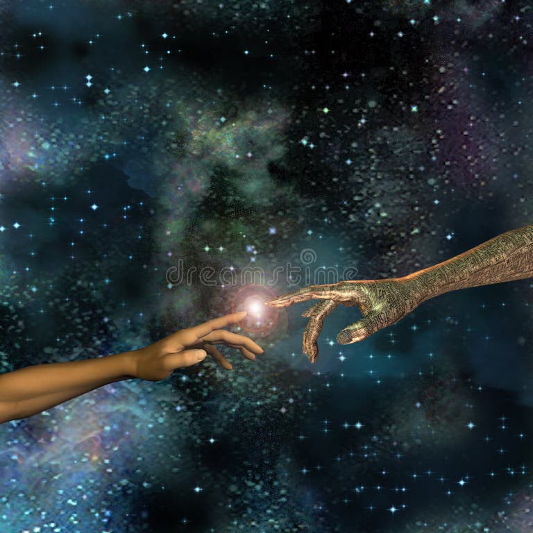 Man and Machine stock illustration. Illustration of exchange - 85560082