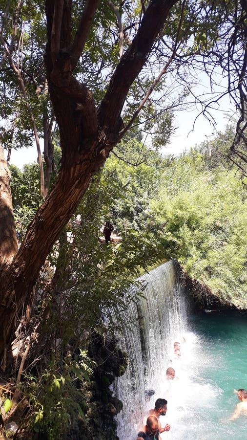A man mad waterfall editorial photography. Image of waterfall - 157223172