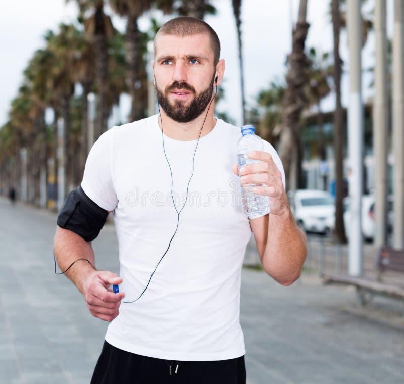 Man Made a Break in Training Stock Image - Image of health, athletic ...