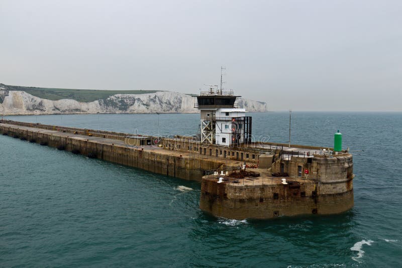 Man-made Breakwater Structure at Port Entry Stock Photo - Image of ...