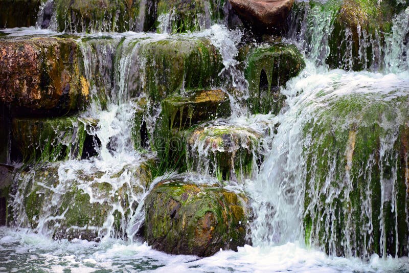 Man Made Cascade or Waterfall Stock Image - Image of waterfall, water ...