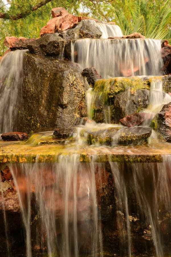 Man Made Cascade or Waterfall Stock Photo - Image of hiking, banks ...