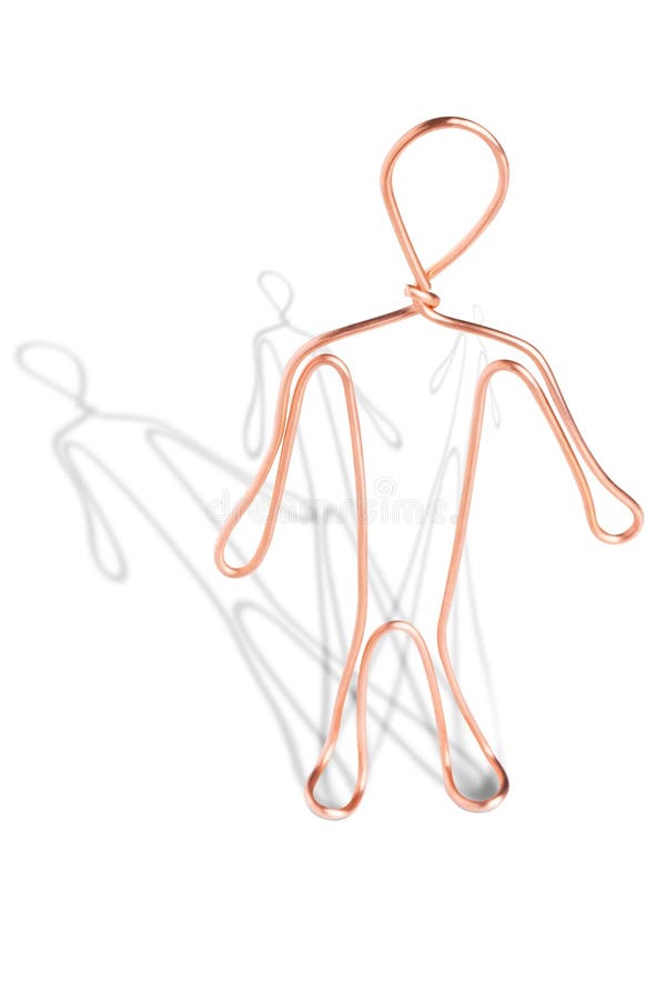 Man made from copper wire stock photo. Image of concept - 50003132