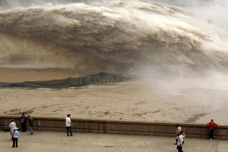 A Man-made Dam Outlet Flood Pe Editorial Stock Image - Image of ...