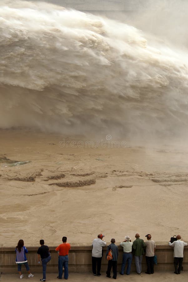 A Man-made Dam Outlet Flood Pe Editorial Image - Image of water, summer ...