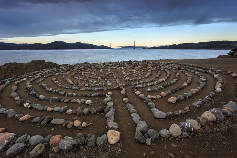 Man Made Rock Maze Surprises and Challenges Hikers on Deserted Beach ...