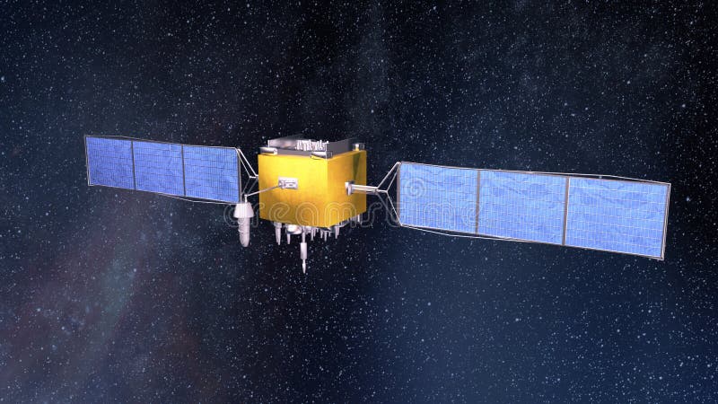 Man-made satellite stock illustration. Illustration of technology ...