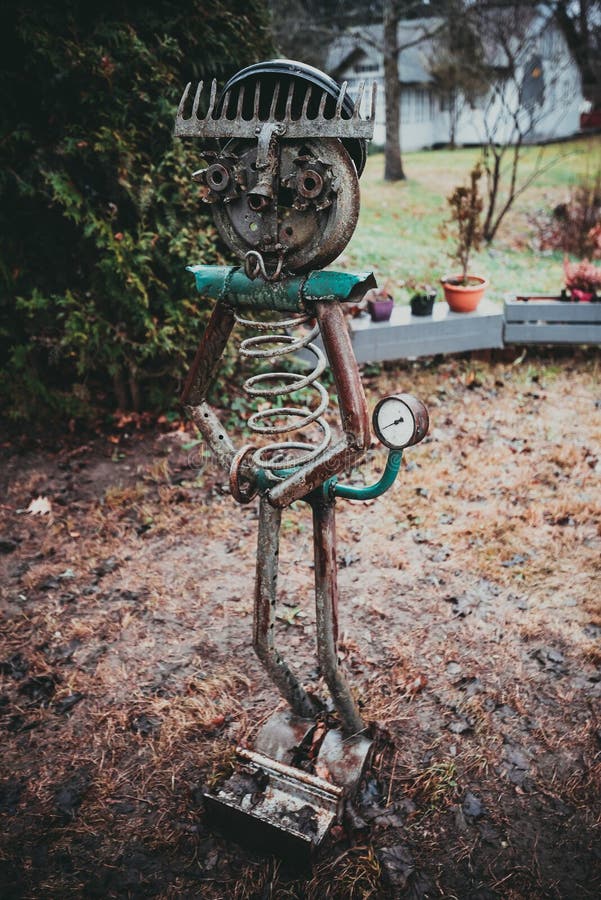 Man is Made of Various Metal Objects Editorial Photo - Image of ...