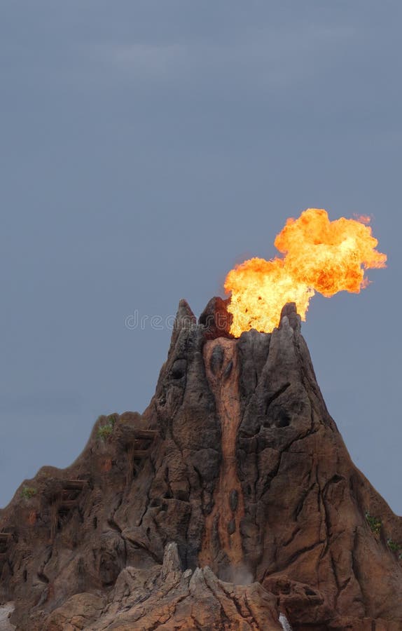 Man Made Volcano Filled with Natural Gas is Exploding Stock Image ...