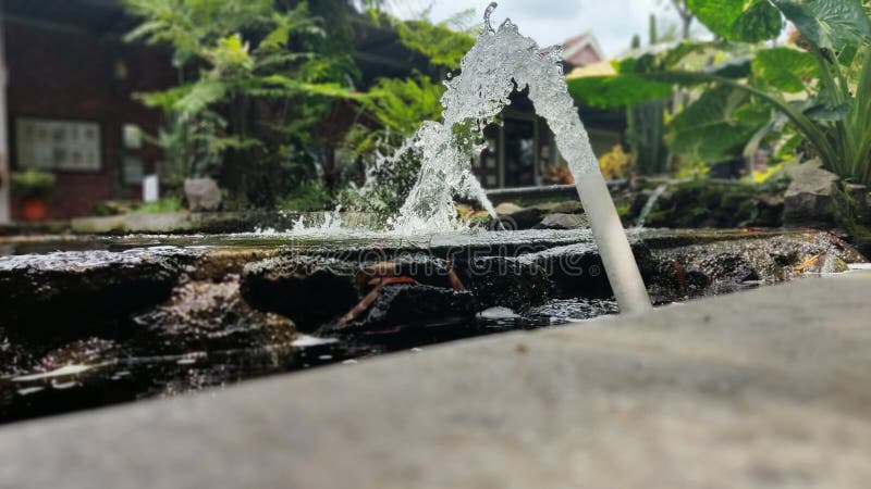 Man Made Water Stream for Koi Fish Stock Image - Image of memorial ...