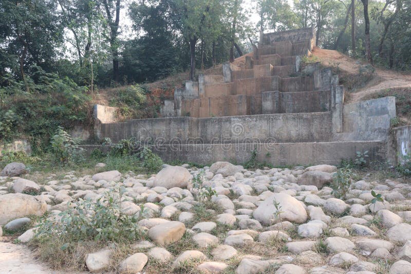 Man-made Waterfall Stairs Stone Stock Photo - Image of stage, power ...