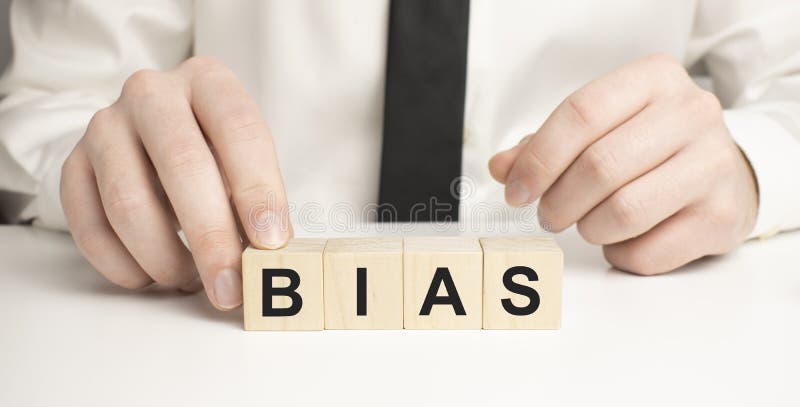 Man Made Word Bias with Wood Blocks Stock Image - Image of attitude ...