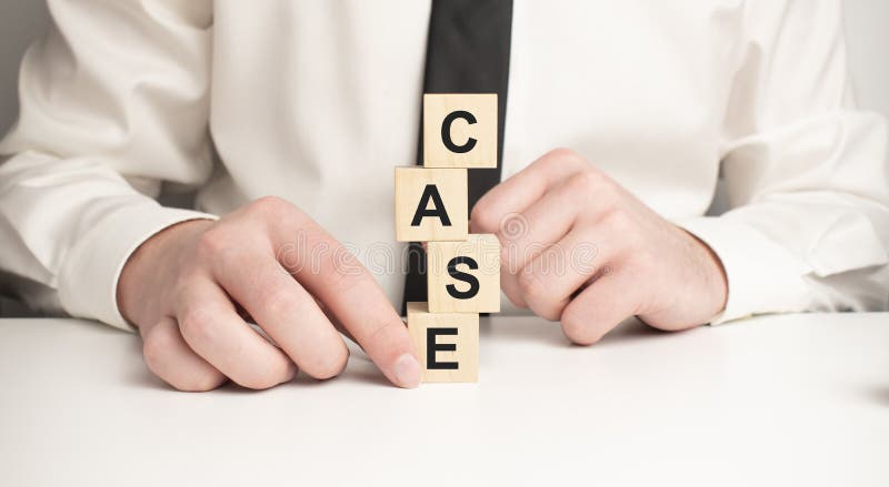 Man Made Word Case with Wood Blocks Stock Photo - Image of cognition ...