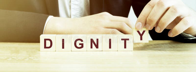 Man Made Word DIGNITY with Wood Blocks Stock Image - Image of ...