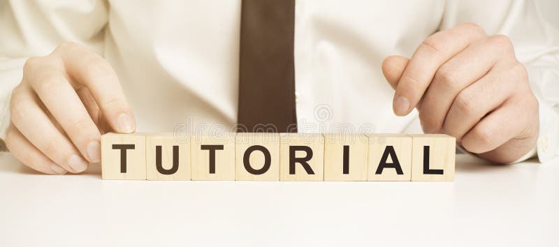 Man Made Word TUTORIAL with Wood Blocks Stock Image - Image of ...