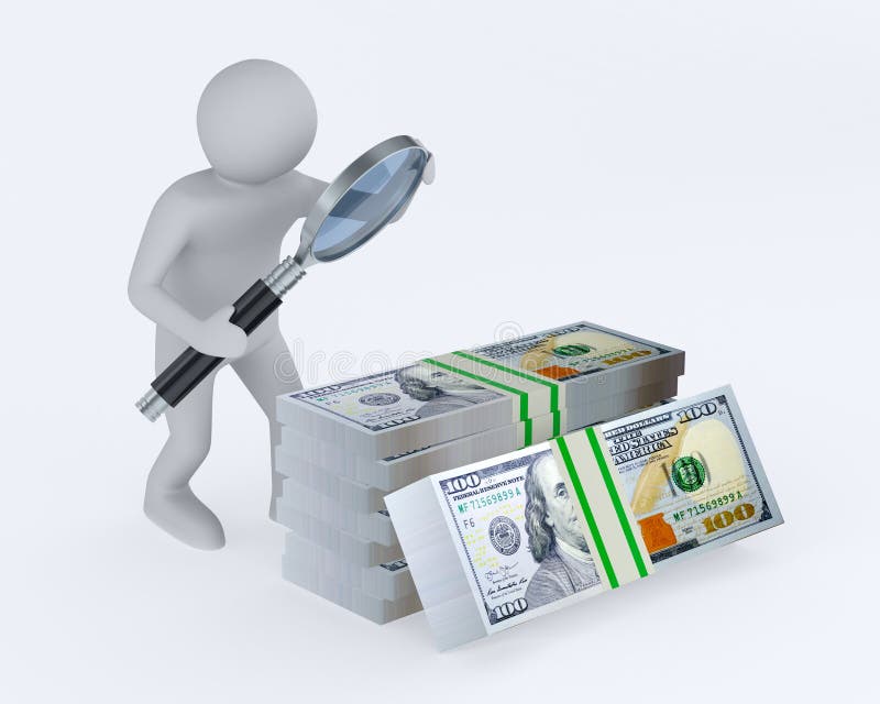 Magnifier Banknote Stock Illustrations – 475 Magnifier Banknote Stock ...