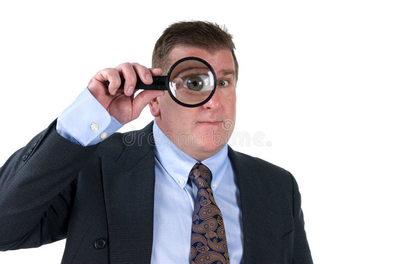 Man with magnifying glass stock image. Image of explore - 7774583