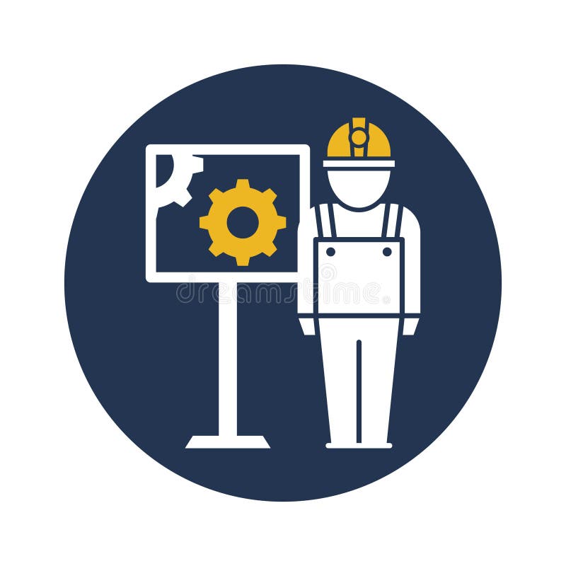 Man with Maintenance Isolated Vector Icon Which Can Easily Modify or ...