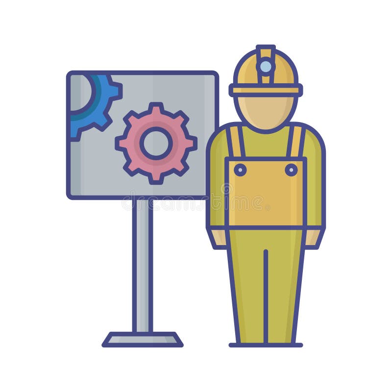 Man with Maintenance Isolated Vector Icon Which Can Easily Modify or ...