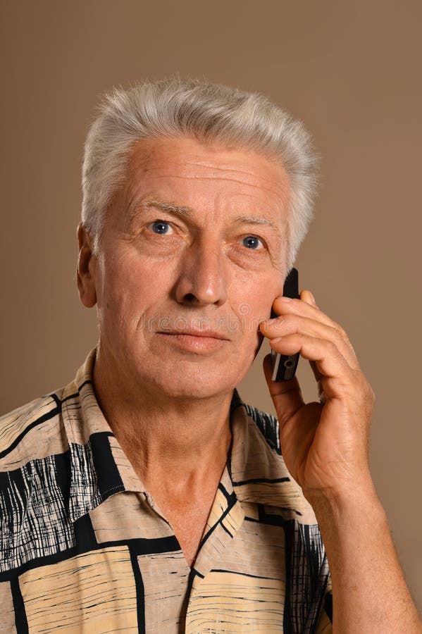 Elderly man call stock photo. Image of beautiful, problem - 30174556