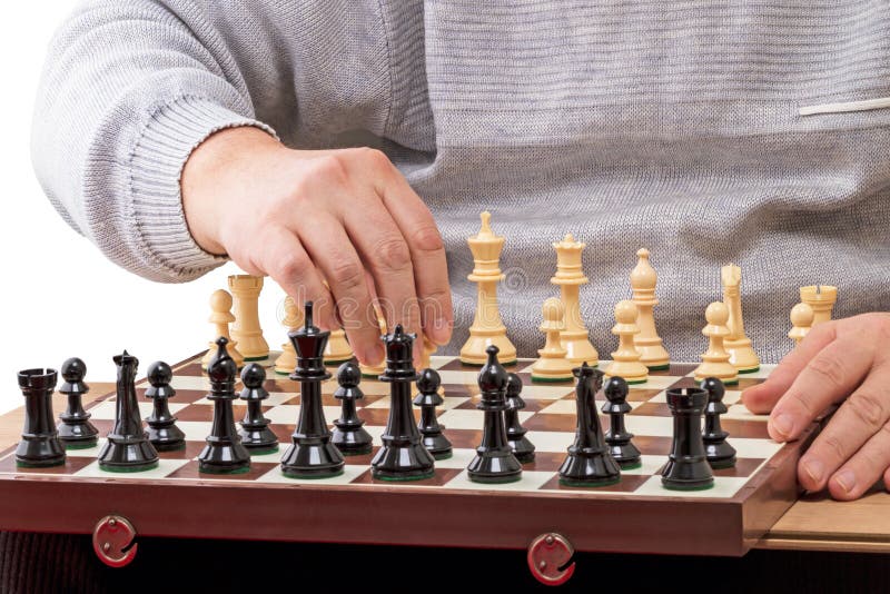 Chess Board Set Up To Begin a Game Stock Photo - Image of shot ...