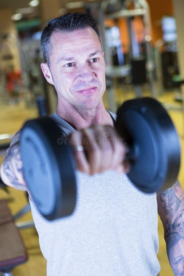 Dumbbell Front Shoulder Flies Fly Woman Workout Stock Photo - Image of ...