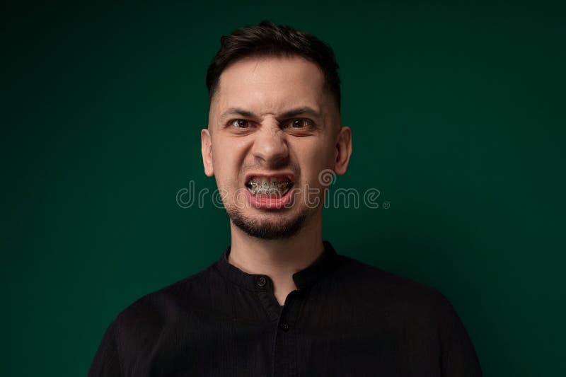 Man Making a Face with Mouth Open Stock Photo - Image of humor, face ...