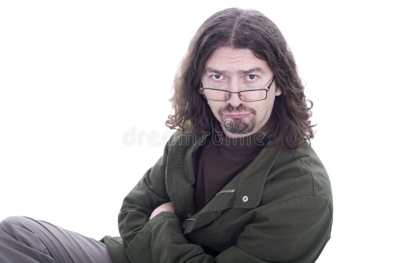 Man Making Fool of Him Self II Stock Image - Image of hair, fingers ...