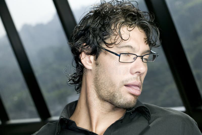 Man making a funny face stock image. Image of confident - 6326561