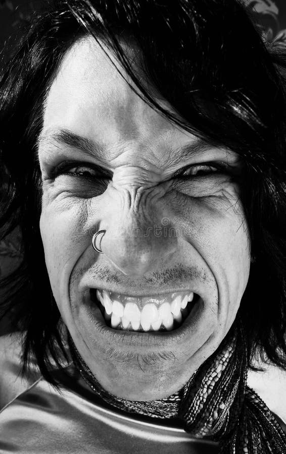 Man making a funny face stock photo. Image of casual, makeup - 6431848