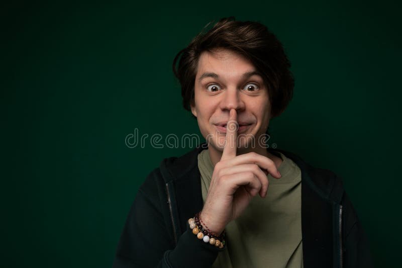 Man Making Funny Face with Finger Stock Image - Image of jesting ...