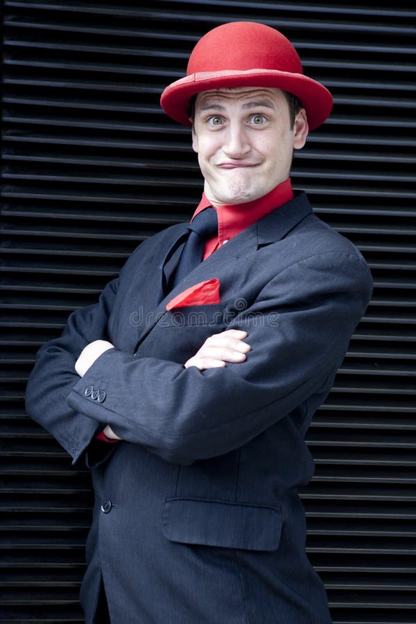 Man Making Funny Face and Grimacing Stock Image - Image of crazy ...