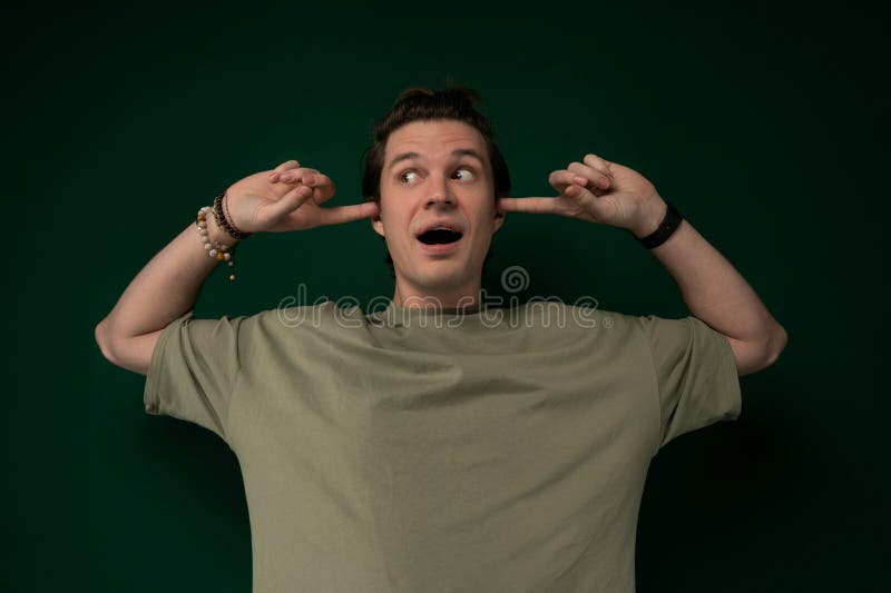 Man Making a Funny Face with His Hands Stock Image - Image of eccentric ...