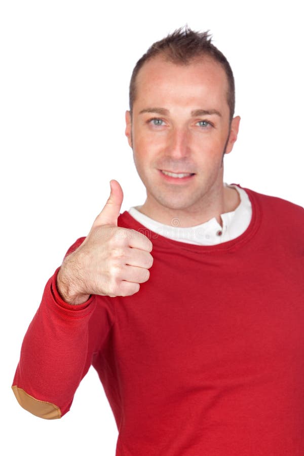 Man making gesture stock photo. Image of portrait, european - 28069484