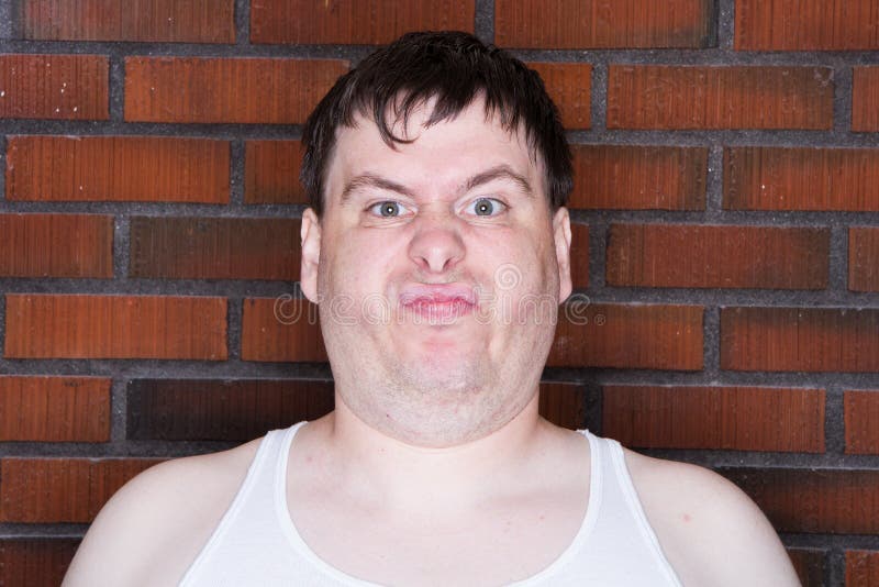 Man Making a Goofy Face To the Camera Stock Image - Image of comical ...