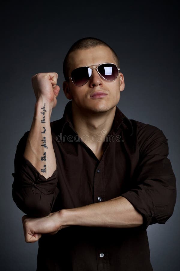 Man making a hand sign stock photo. Image of fashion - 14621998