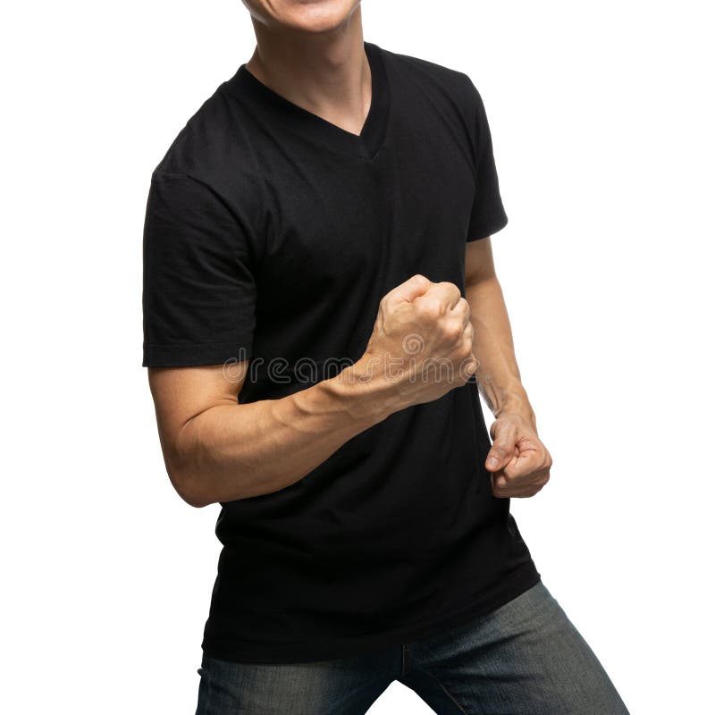 Man Making Happy Expression on White Background Stock Image - Image of ...