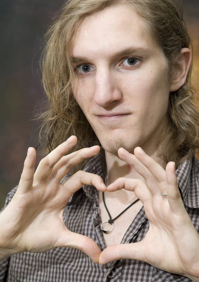Man Making Heart Shape with Hands Stock Photo - Image of hands, human ...