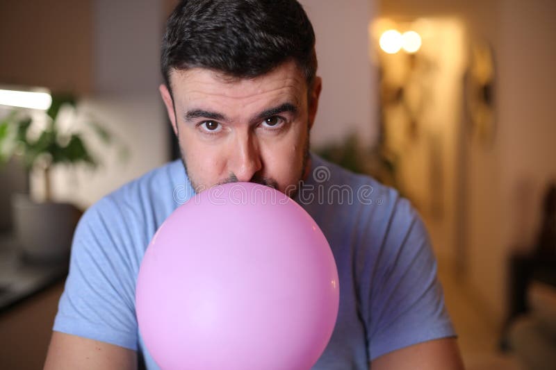 Man Making Large Chewing Gum Bubble Stock Photos - Free & Royalty-Free ...
