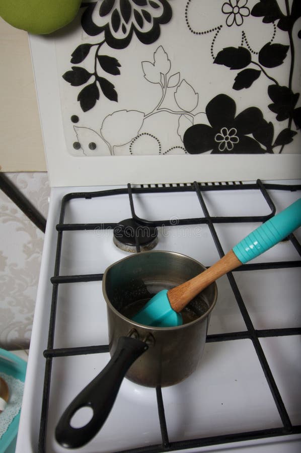 The Man is Making Marshmallow Syrup. Cooking Sweets during a Pandemic ...