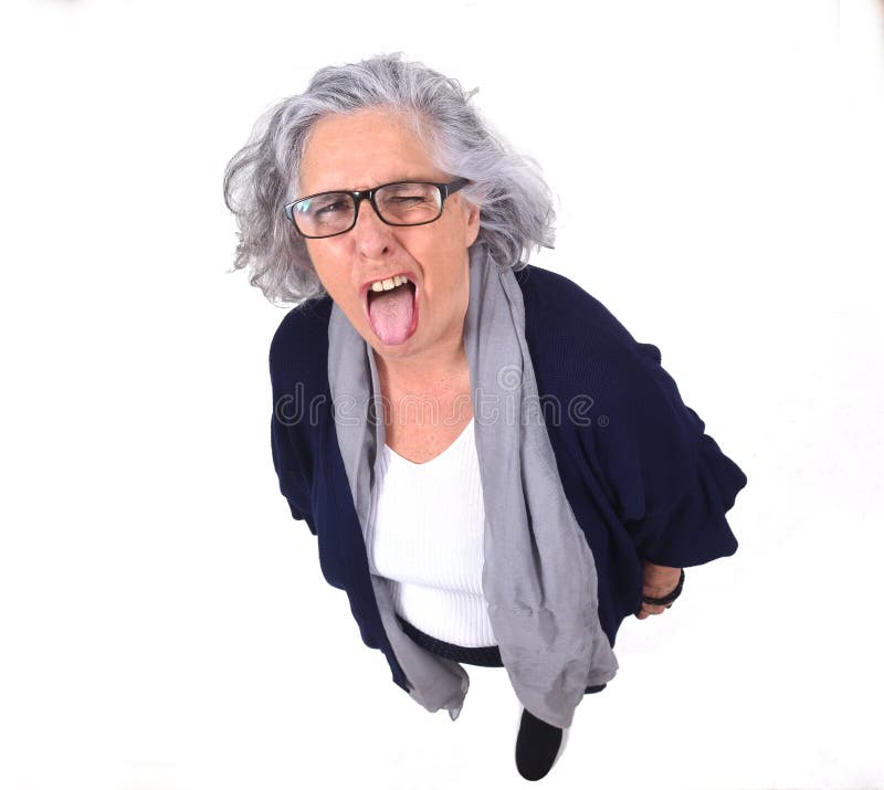 Man Making Mockery on White Stock Photo - Image of lifestyle, aged ...