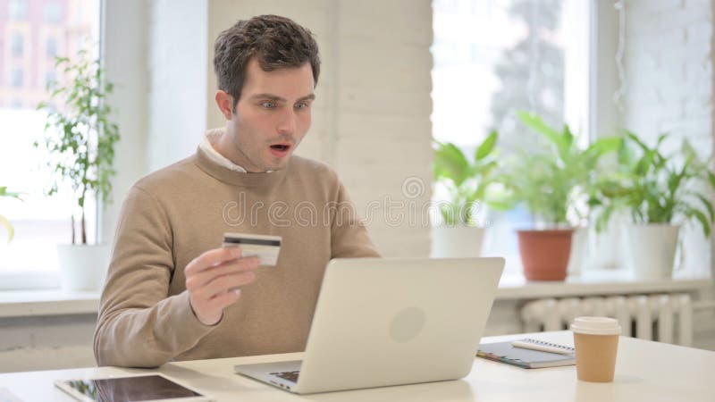 Man Making Online Payment Failure on Laptop in Office Stock Photo ...