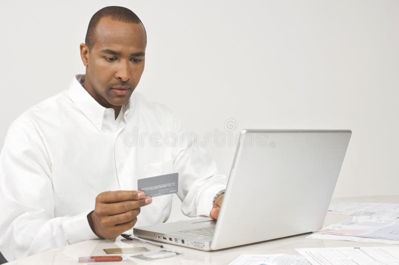Man Making Online Transaction Stock Photo - Image of executive, eshop ...