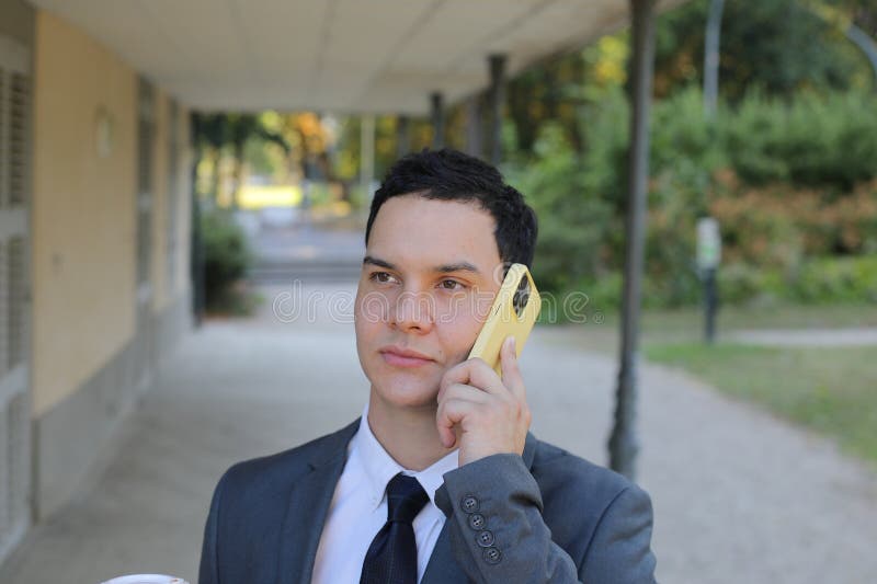 Man Making a Phone Call on the Street Stock Image - Image of filipino ...