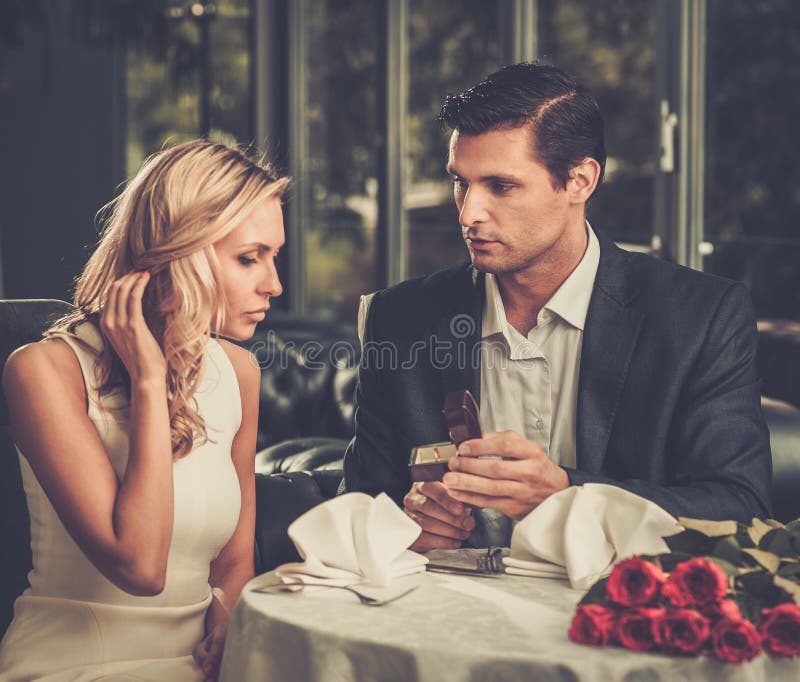 Man Making Propose To His Girlfriend Stock Photo - Image of groom, hand ...