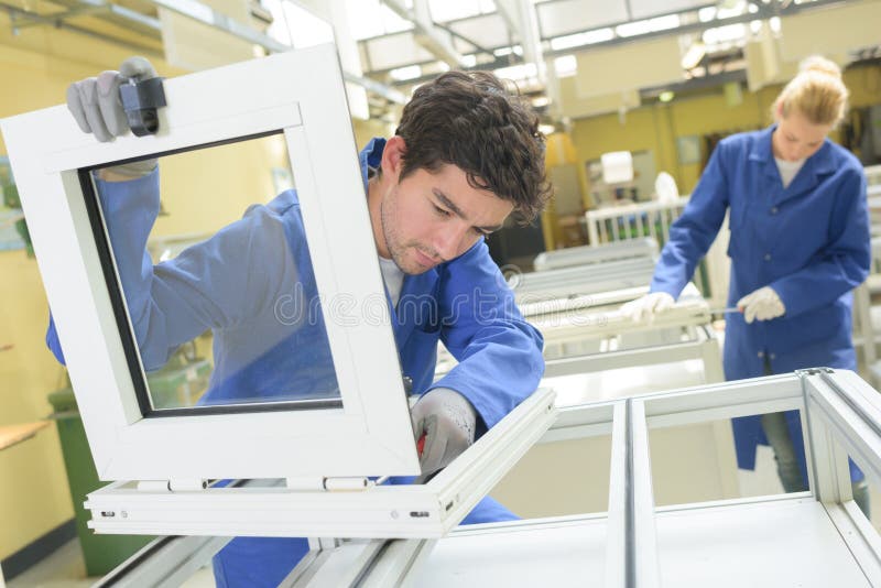 Kitchen with Glass Sliding Doors Stock Image - Image of furniture ...