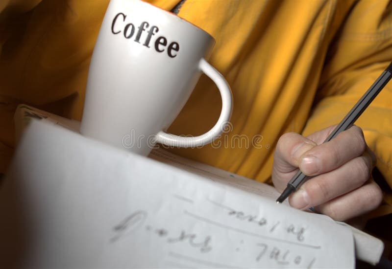 Coffee and work stock image. Image of drink, male, lifestyles - 159041203