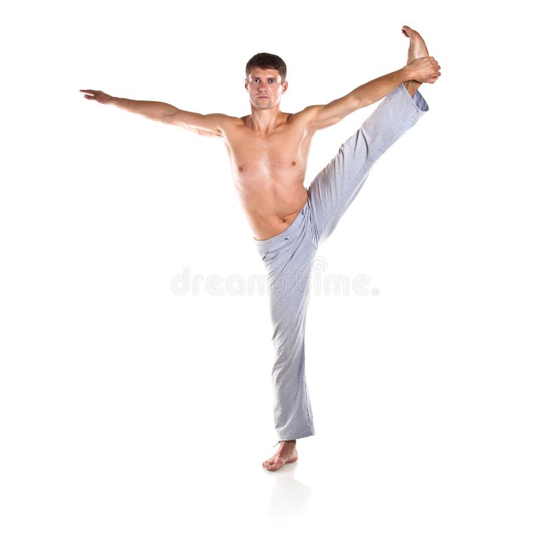 Calm Fat Man Relaxing with Meditation Stock Photo - Image of belly ...