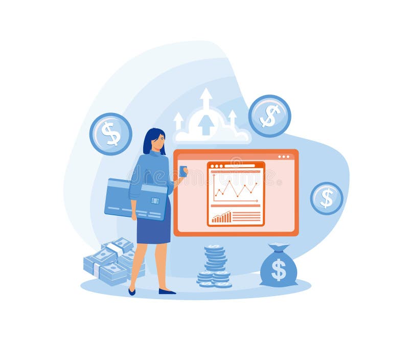 Man Manages Personal Finances in Personal Account, Makes Transactions ...